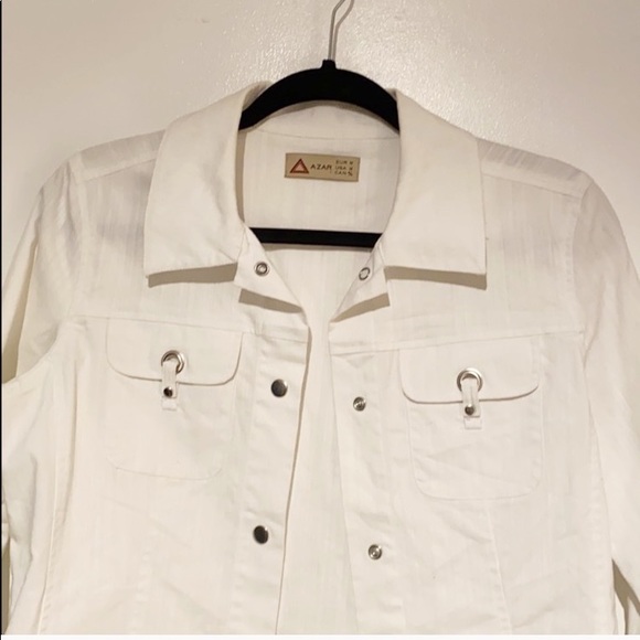 Azar | Jackets & Coats | Azar White Jacketperfect For The Season | Poshmark
